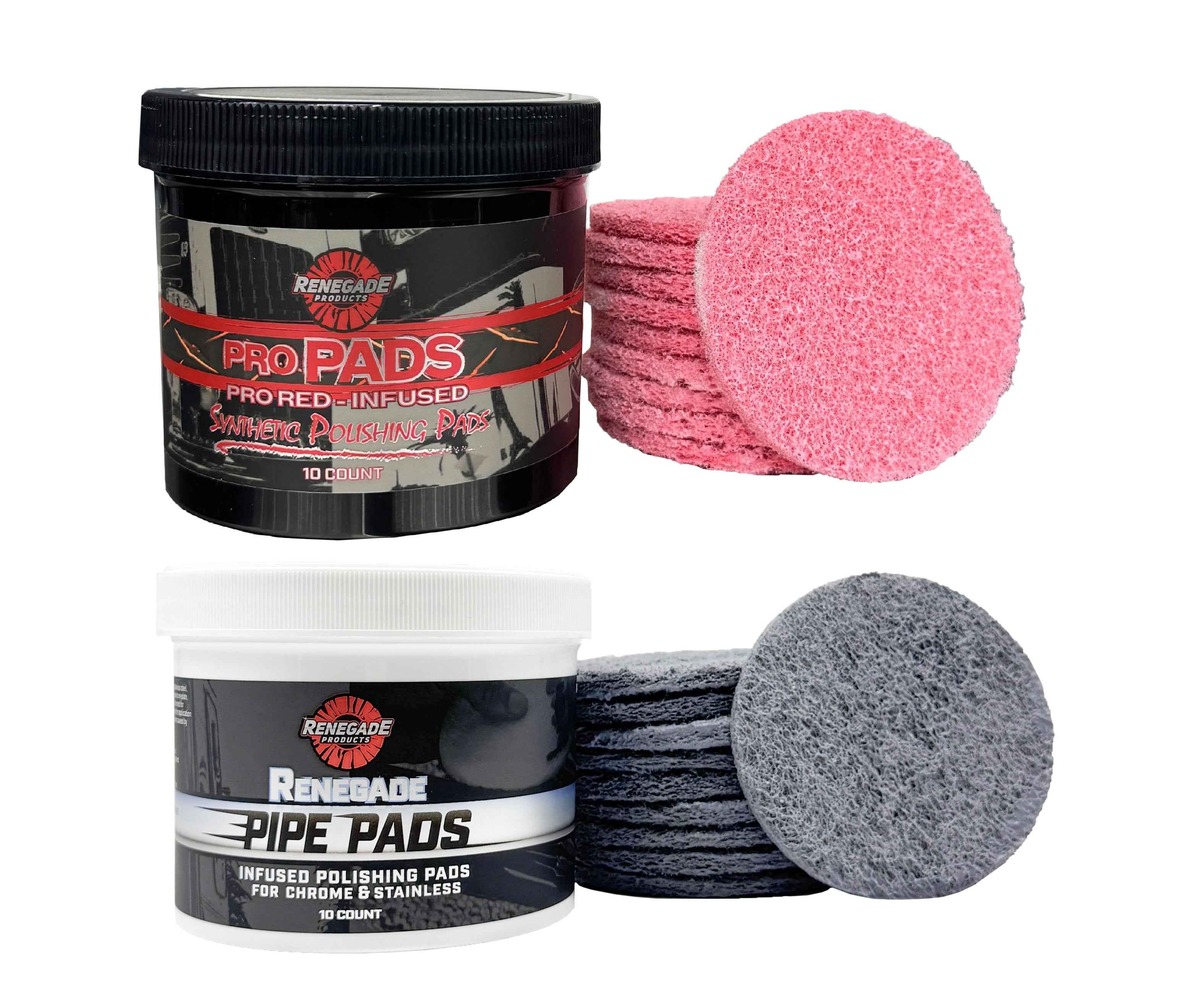 Renegade Products | Pro & Pipe Polishing Pad Bundle – Heavy Cut & Fine